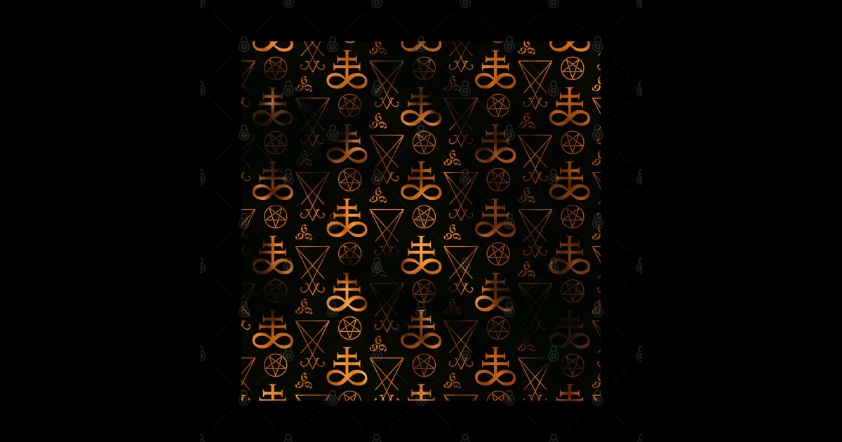 Hell Fire Sigils - Satanic - Sticker | TeePublic