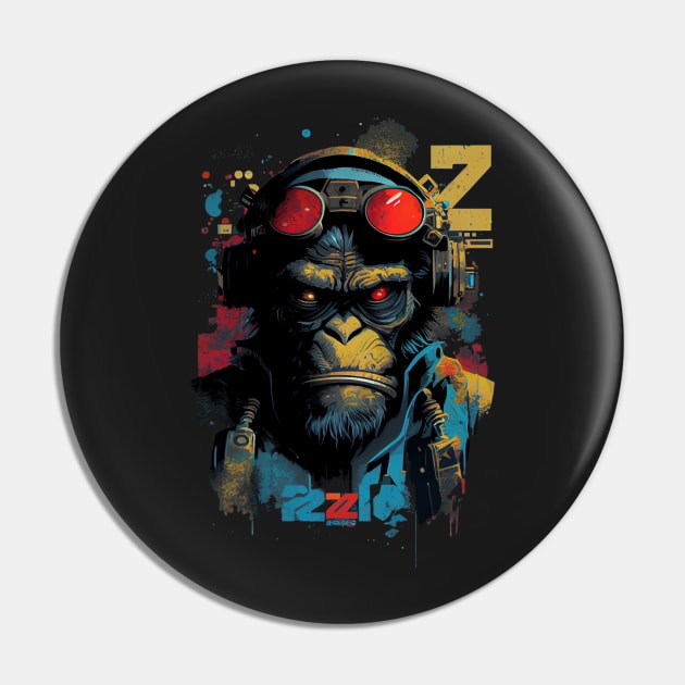Anime Cyber Ape (Sci-Fi Ape Vintage Retro Future Design Cyberpunk Space ...