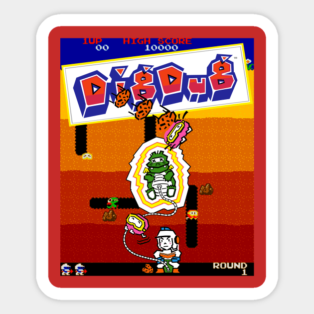 Dig Dug - Dig Dug - Sticker | TeePublic
