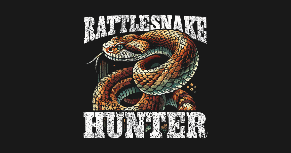 Rattlesnake Hunter Vintage Snake Design - Rattlesnake Hunter - T-Shirt ...