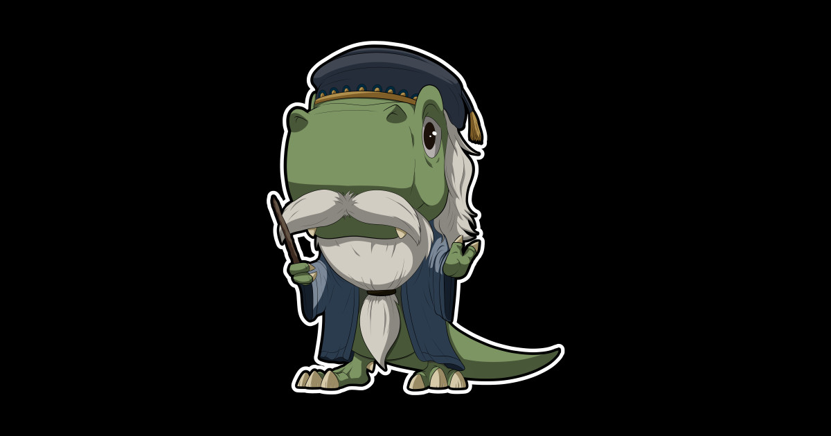 Old Dino wizard - Dinotropolis - Sticker | TeePublic