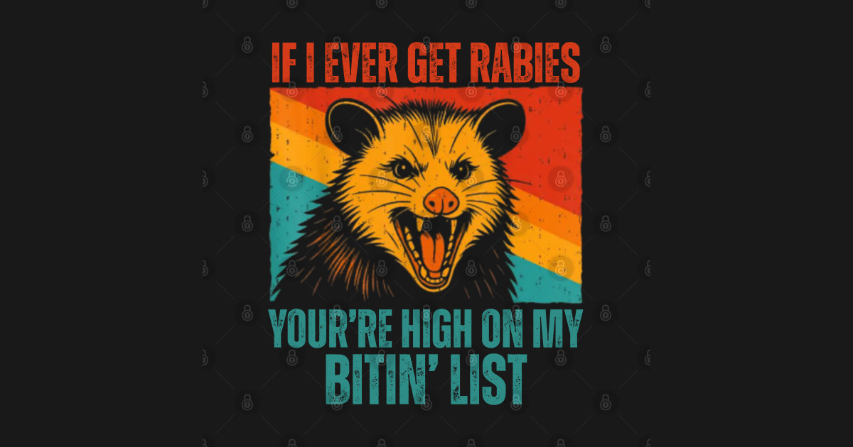 If I Ever Get Rabies You’re High On My Bitin’ List - Angry Raccoon - T ...