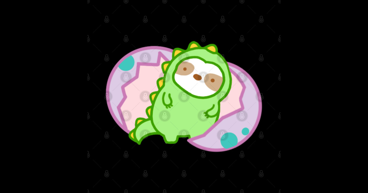 Cute Sloth Dinosaur - Sloth - Sticker | TeePublic