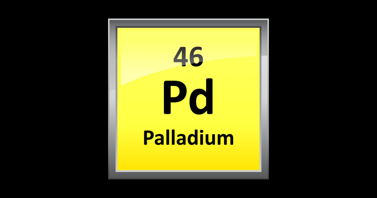 Palladium Periodic Table Element Symbol - Palladium - Posters and Art ...