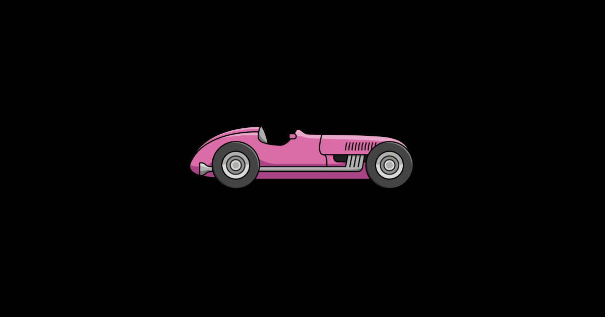 Classic Racing Car - Pink - Racing Car - Posters and Art Prints | TeePublic