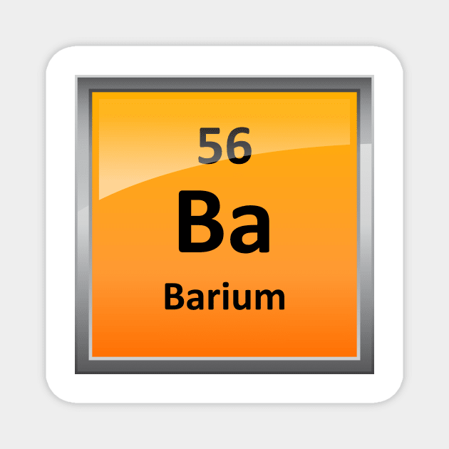 Barium Periodic Table Element Symbol - Barium - Magnet | TeePublic