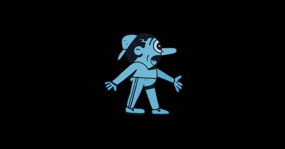 Blueman - Blue Man Cartoon - Sticker | TeePublic