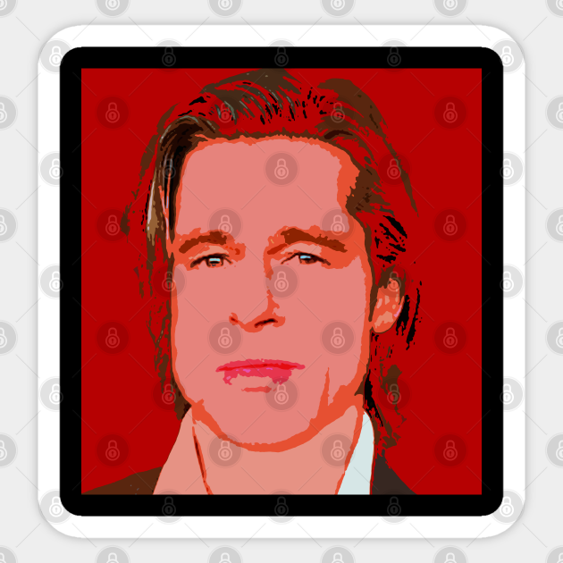 brad pitt - Brad Pitt - Sticker | TeePublic
