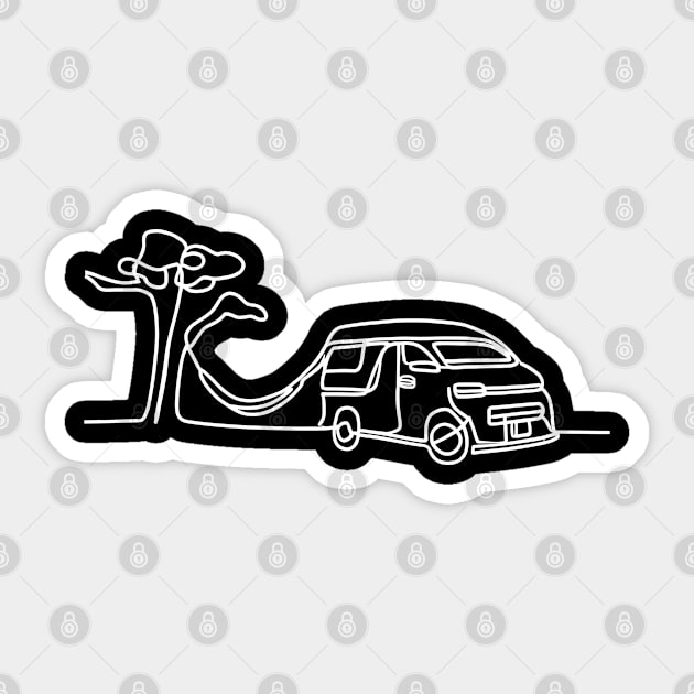 Kei Car Line Art - Kei Car - Sticker | TeePublic