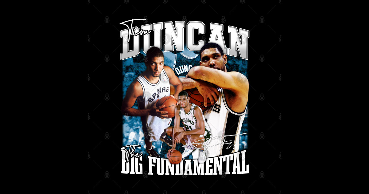 Tim Duncan The Big Fundamental Basketball Signature Vintage Retro 80s ...