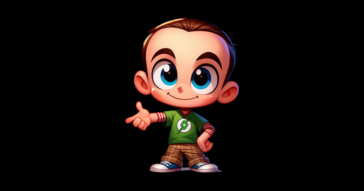 Cute Sheldon Cooper tbbt - Tbbt - Sticker | TeePublic