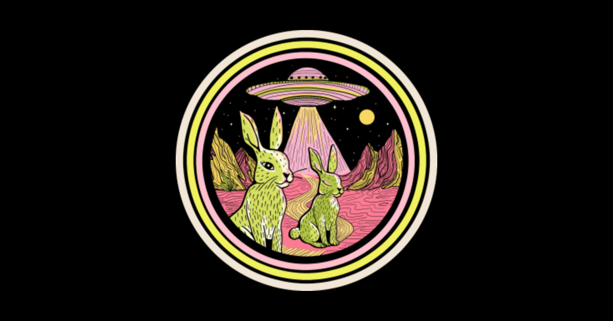 Sedona UFO Encounter Design: Granola Girl Rabbit Space Aesthetic - Ufo ...