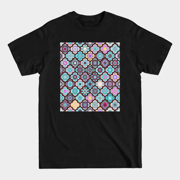 Moroccan Tile Pattern Teal - Moroccan Pattern - T-Shirt Designed & Sold ...