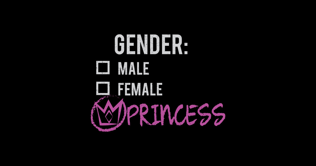 Gender: Princess! (crown) - Princess - Sticker | TeePublic