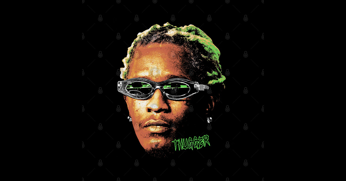 Young Thug Big Face - Young Thug - Sticker | TeePublic
