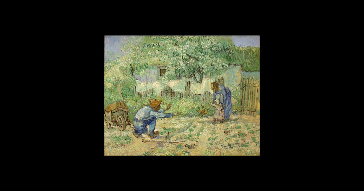 First Steps after Millet by Vincent van Gogh - First Steps - Posters and Art Prints | TeePublic