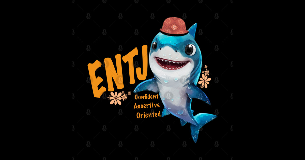 ENTJ Commander, Shark - Mbti - Sticker | TeePublic