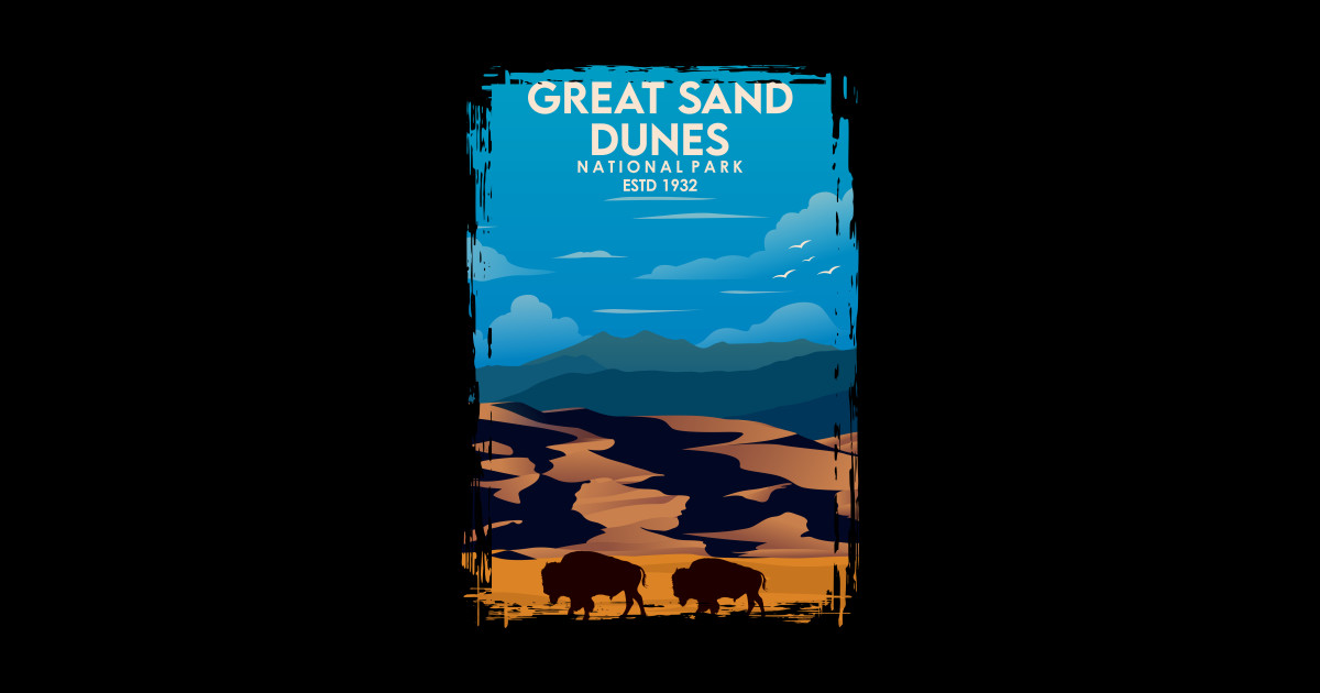 Great Sand Dunes National Park Travel Poster - Great Sand Dunes ...