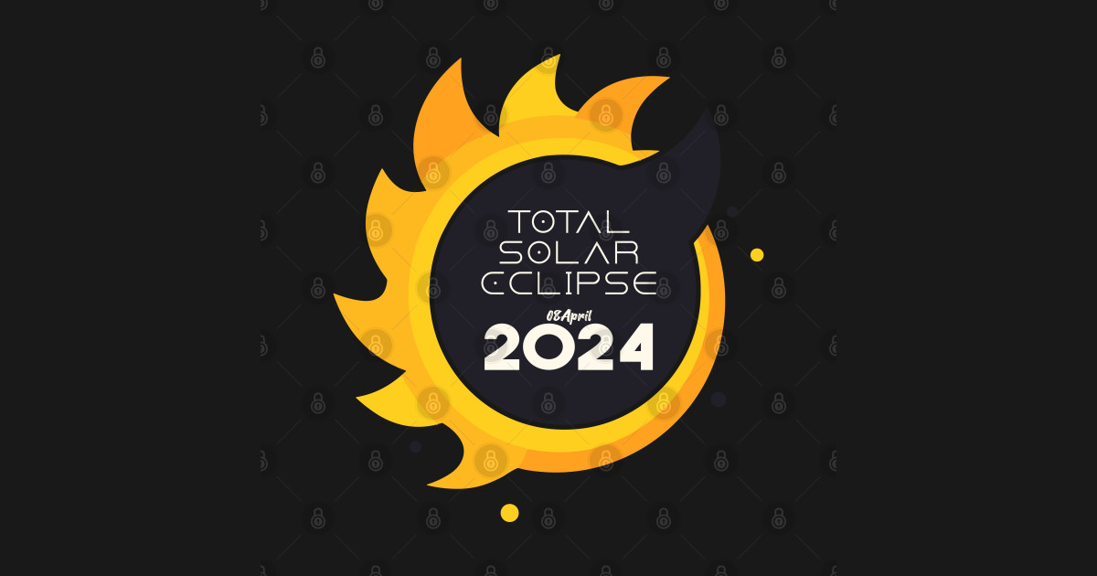 Solar Eclipse Logo, Total Solar Eclipse Sun Art - Solar Eclipse 2024 ...