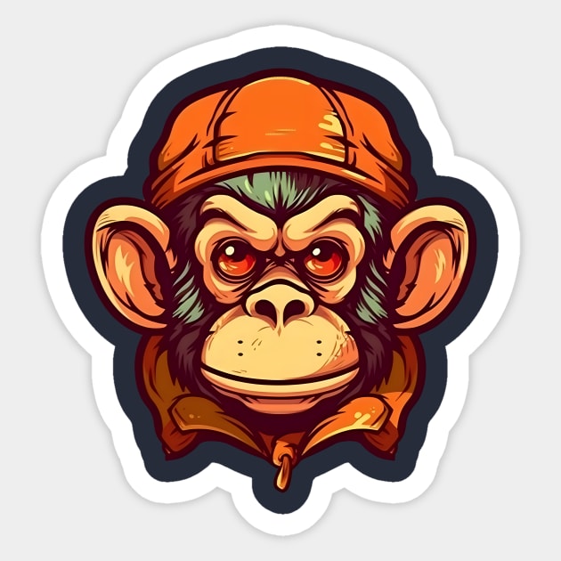 Monkey Rapper - Monkey Lover - Sticker | TeePublic
