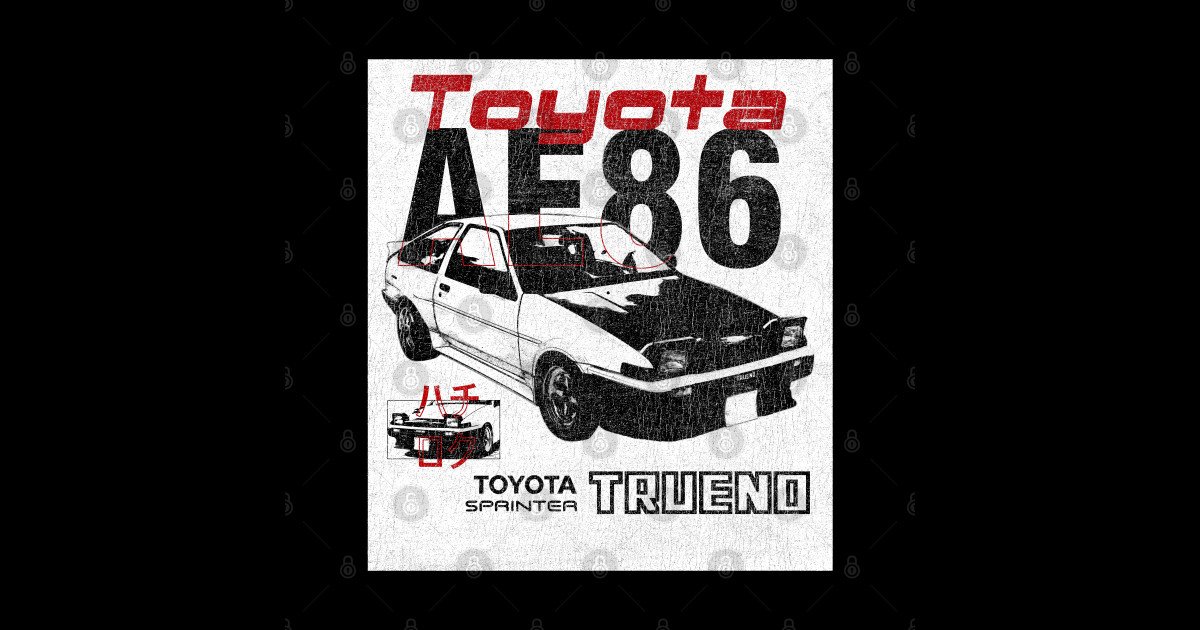 Toyota AE86 Sprinter Trueno - Toyota Ae86 - Sticker | TeePublic