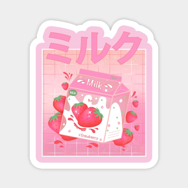 Retro 90s Japanese Kawaii Strawberry Milk Shake Carton - Japanese ...