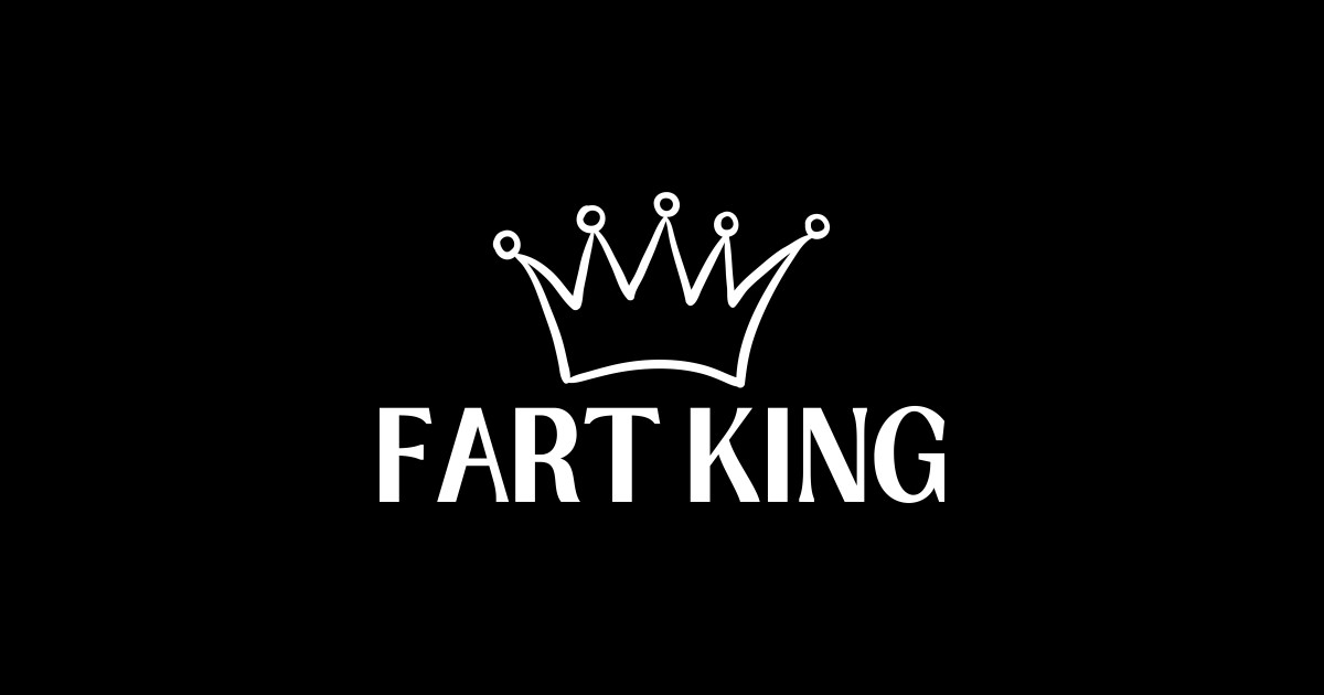 fart king crown - Fart - Sticker | TeePublic