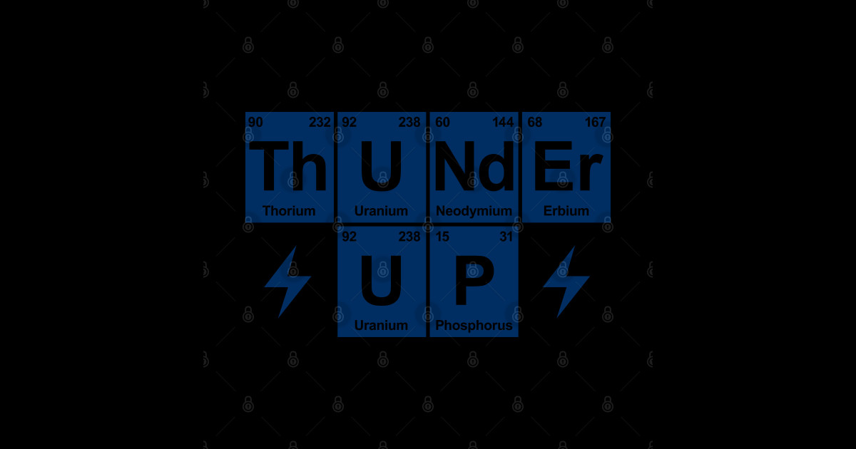 Thunder Up, Periodic Table - Orange - Thunder Up - Sticker | TeePublic