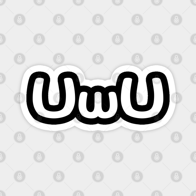 UwU Happy Anime Face Emoticon - Asian - Magnet | TeePublic