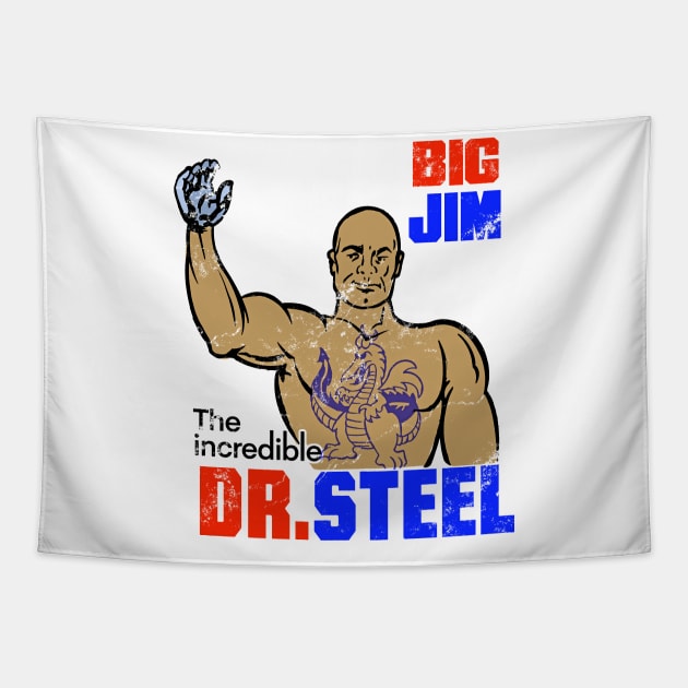 Vintage Retro Big Jim Dr. Steel - Vintage Toys - Tapestry | TeePublic
