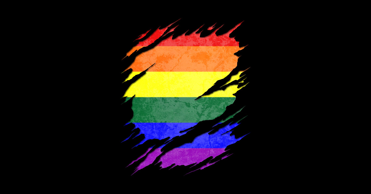 Lgbtq Pride Flag Ripped Reveal Lgbtq Pride Sticker Teepublic