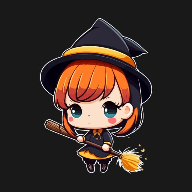Cute But Witchy Chibi Witch Wicca - Witch Halloween - T-Shirt | TeePublic