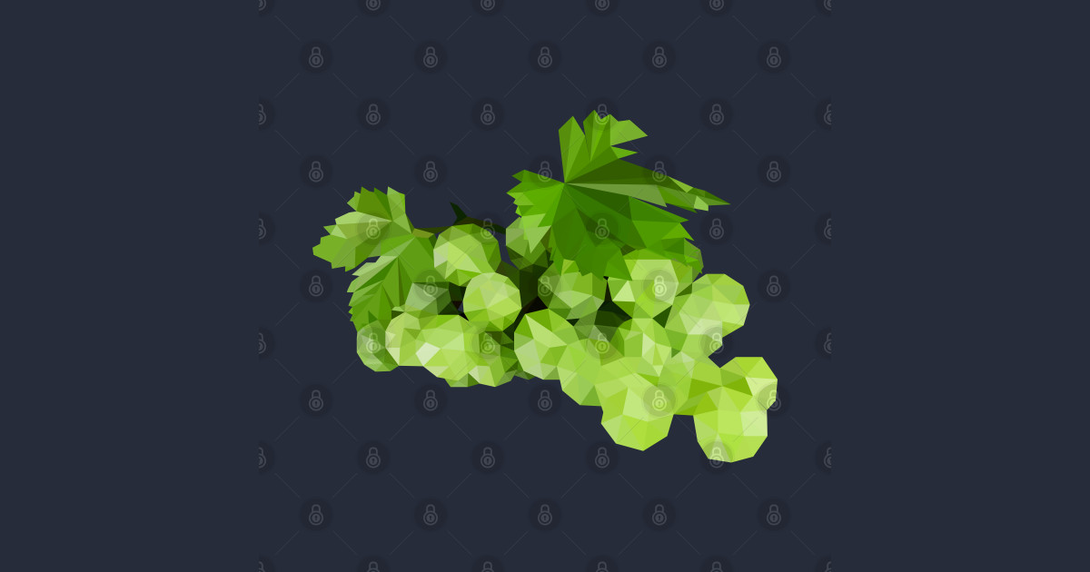 Low-poly grapes - Low Poly - T-Shirt | TeePublic