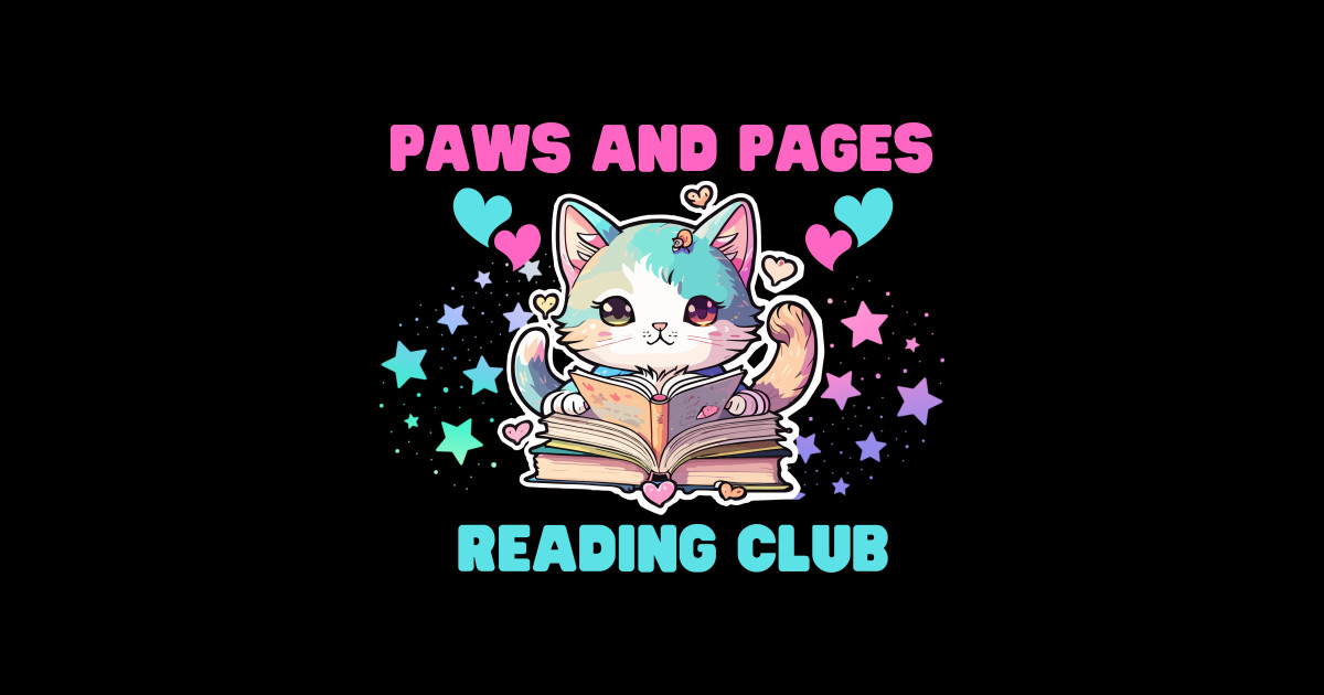 Paws and Pages, Reading Club - Cat Reading Book - Shorts | TeePublic