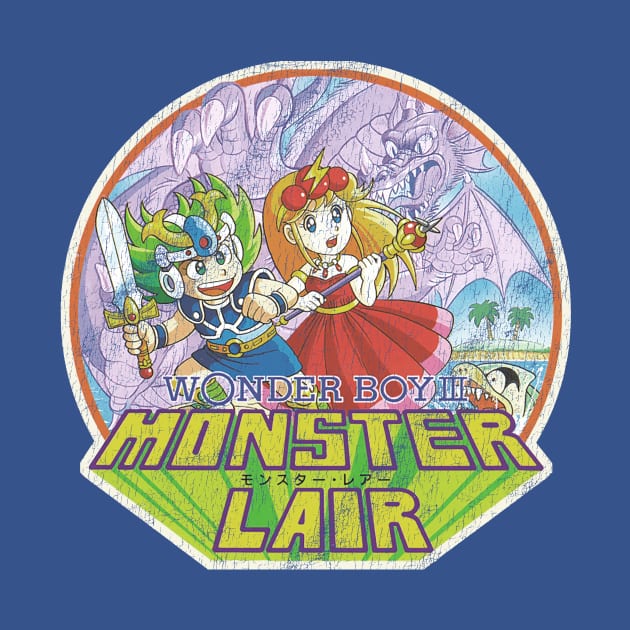 Wonder Boy III Monster Lair Retro Logo - Wonder Boy - T-Shirt | TeePublic