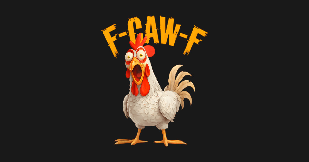 F-Awk-F Chicken F-Caw-F Rooster Pun - Funny Chicken Rooster - T-Shirt ...
