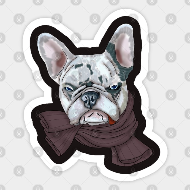 Angry Grey Frenchie - French Bulldog - Sticker | TeePublic
