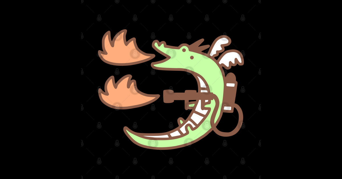 Dragon With A Flamethrower 2 - Dragon - Sticker | TeePublic
