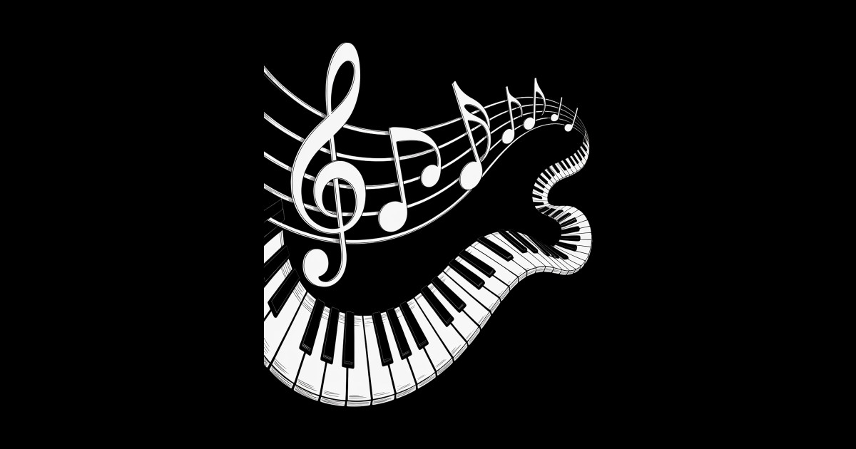 Pianist Music Notes Treble Clef Piano Player Keyboard Piano - Pianist ...