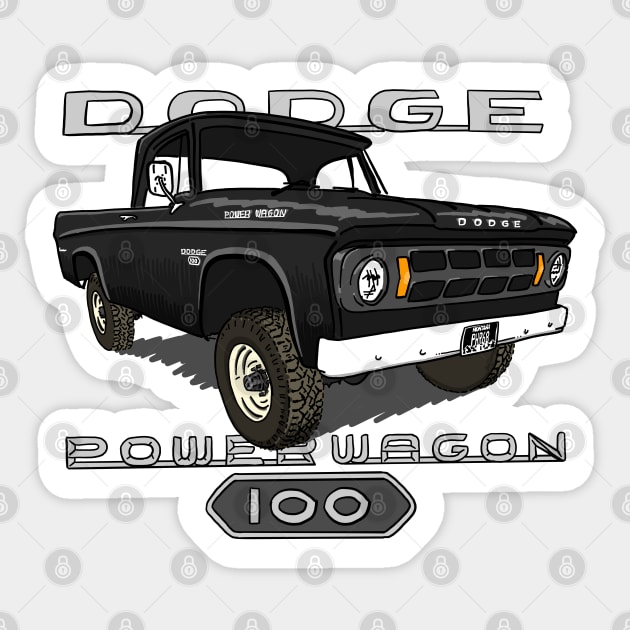 1968 Power Wagon - Powerwagon - Sticker | TeePublic