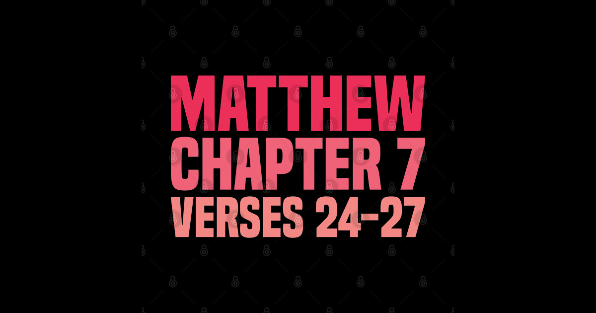 Matthew Chapter 7 Verse 24-27 - Holy Bible - Word Of God - Sticker ...