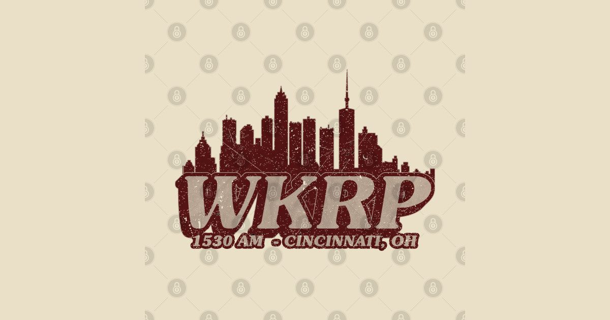 wkrp - city skyline retro - Wkrp In Cincinnati - T-Shirt | TeePublic