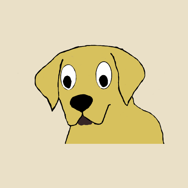 Yellow lab cartoon head - Yellow Lab - T-Shirt | TeePublic