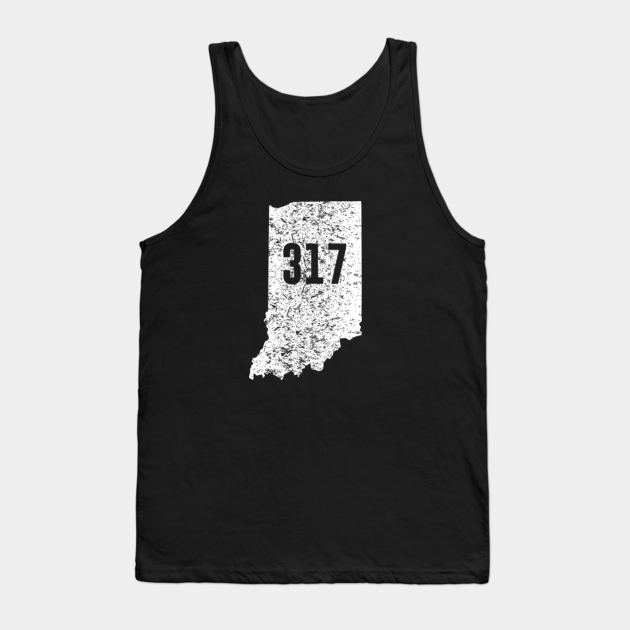 317 Area Code Of Indianapolis Zip Map 2 - 317 Area Code - Tank Top ...