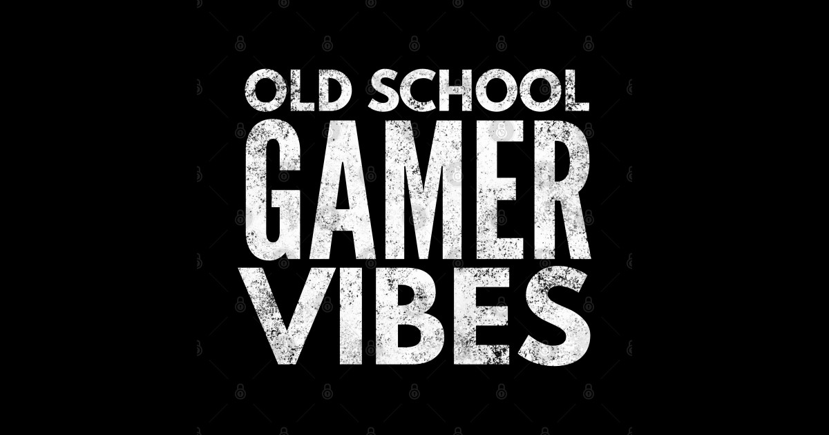 Old School Gamer Vibes Retro Gaming - Old School Gamer - Sticker ...