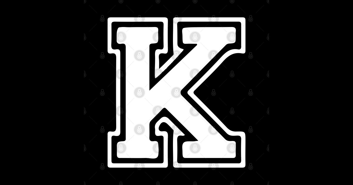 Letter K - Letter K - Sticker | TeePublic