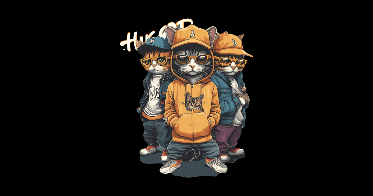 rapper cats - Rapper Cats - Sticker | TeePublic