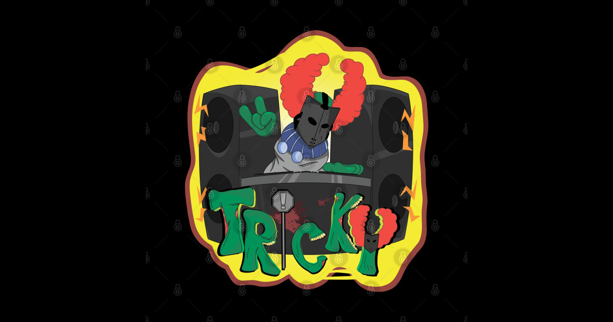 Tricky fnf mod character graffiti - Fnf Tricky - Sticker | TeePublic