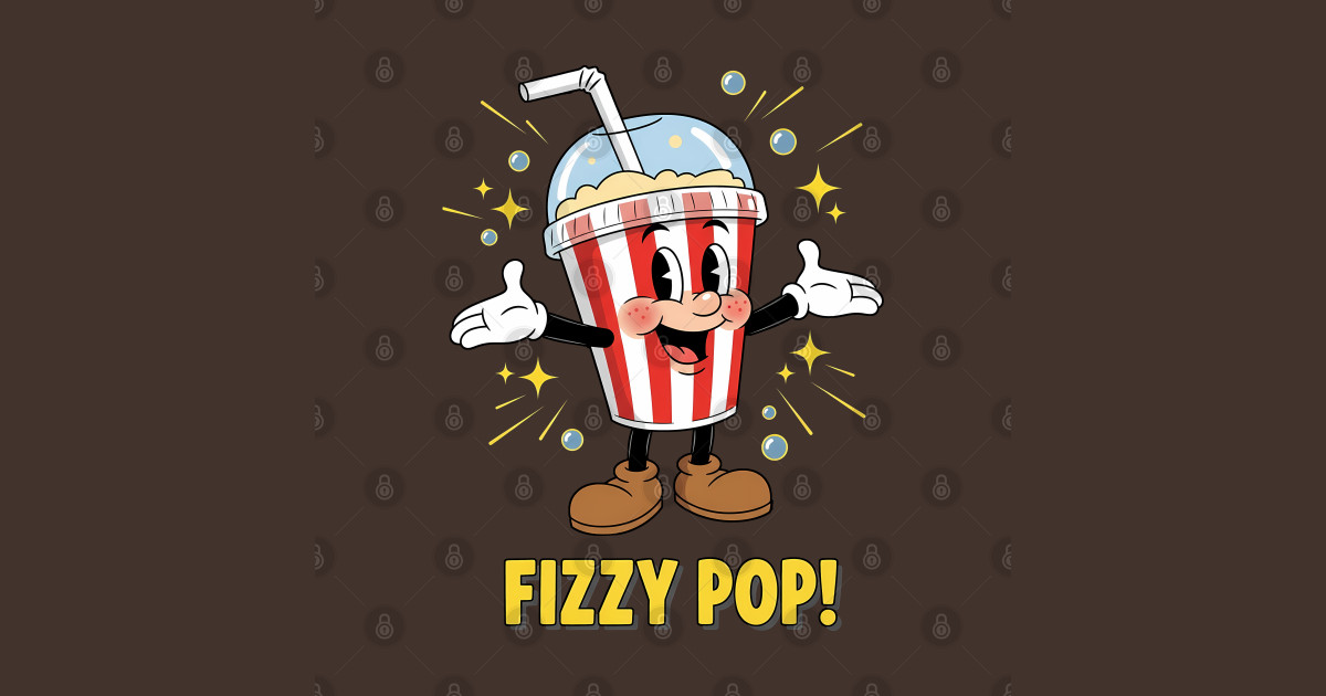 Fizzy Pop Cartoon Drink with Sparkly Personality - Fizzy Pop - T-Shirt ...