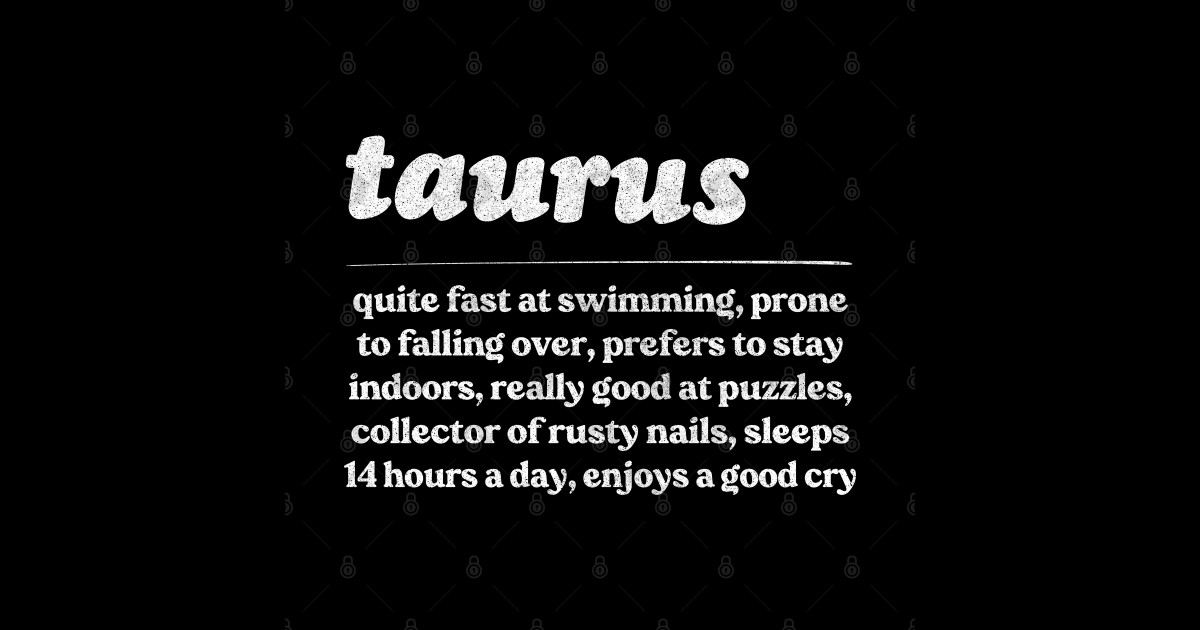 Taurus Zodiac Symbol //// Humorous Gift Design - Taurus - Sticker ...